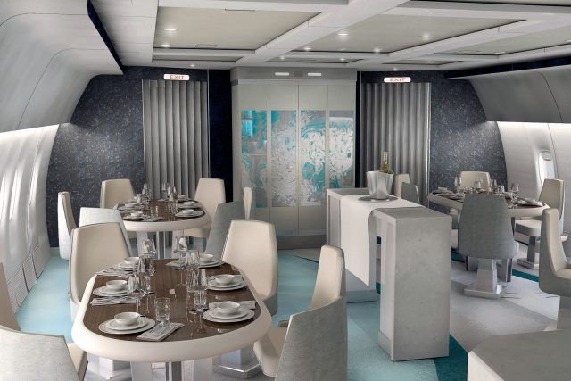 Crystal Skye is a new private jet with an executive chef and a huge ...