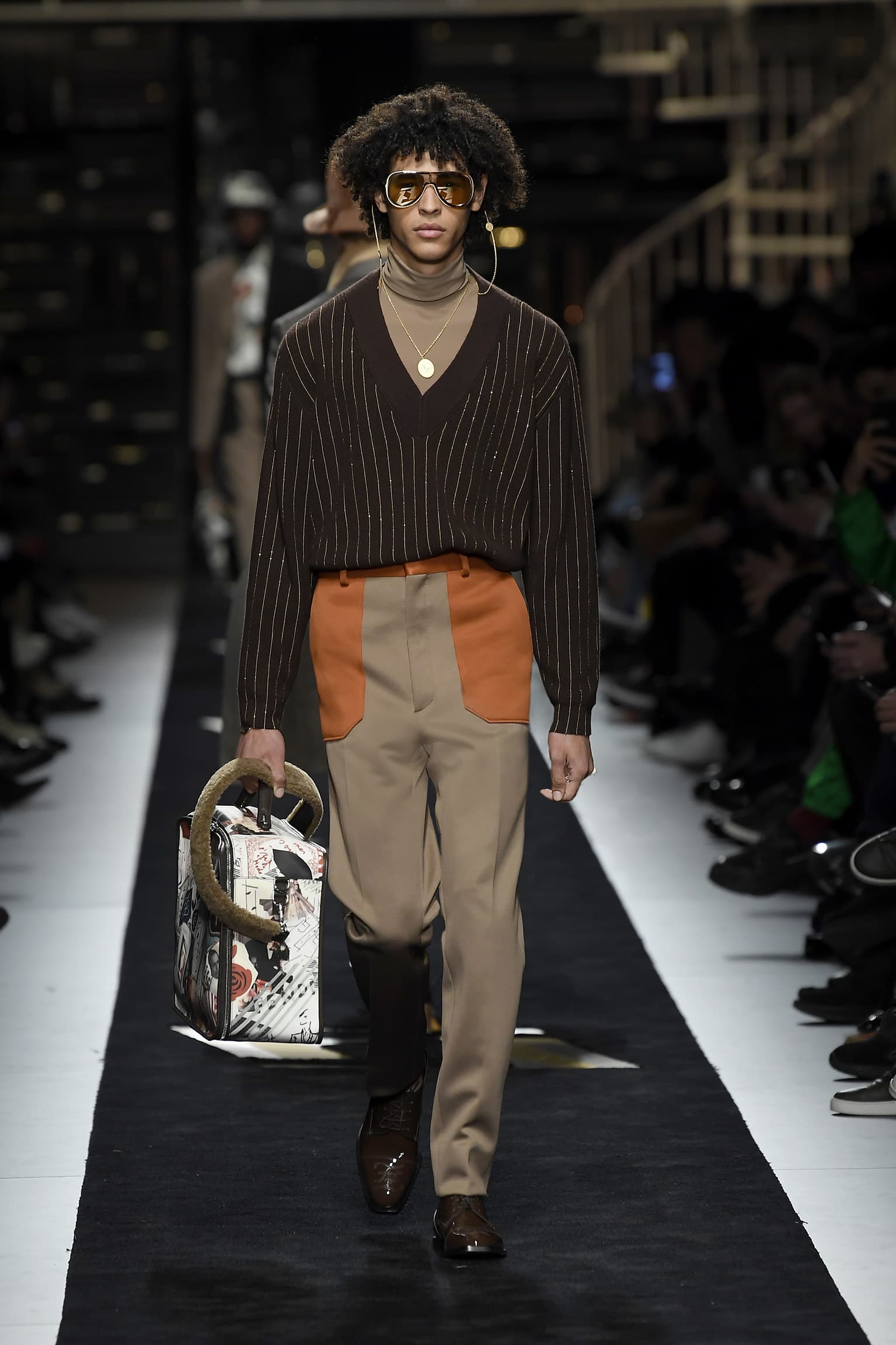 Karl Lagerfeld's designs Fendi's first menswear collection for FW19