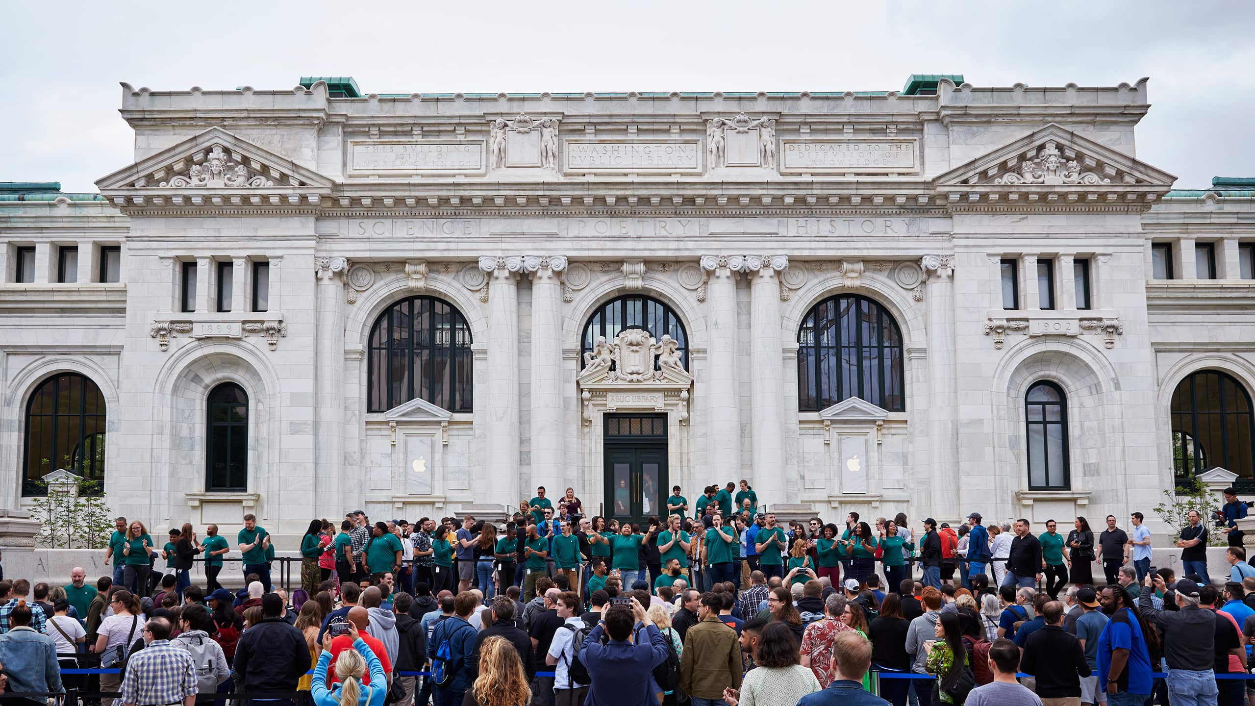 Apple opens its latest store in the historic Carnegie Library