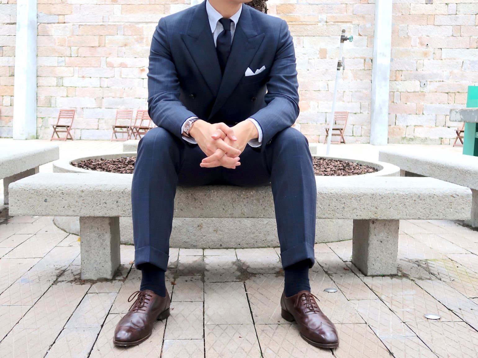 Hong Kong custom tailor The Brown House double-breasted suit review