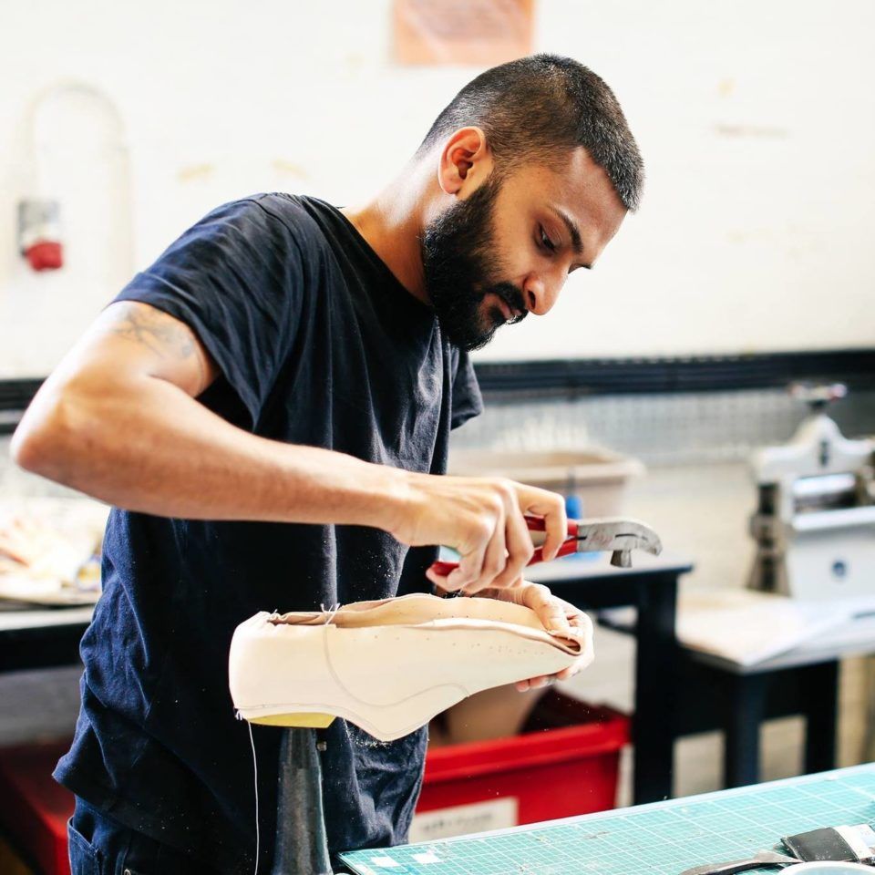 Tarun Oblum designs one-of-a-kind chic hand-welted unisex shoes