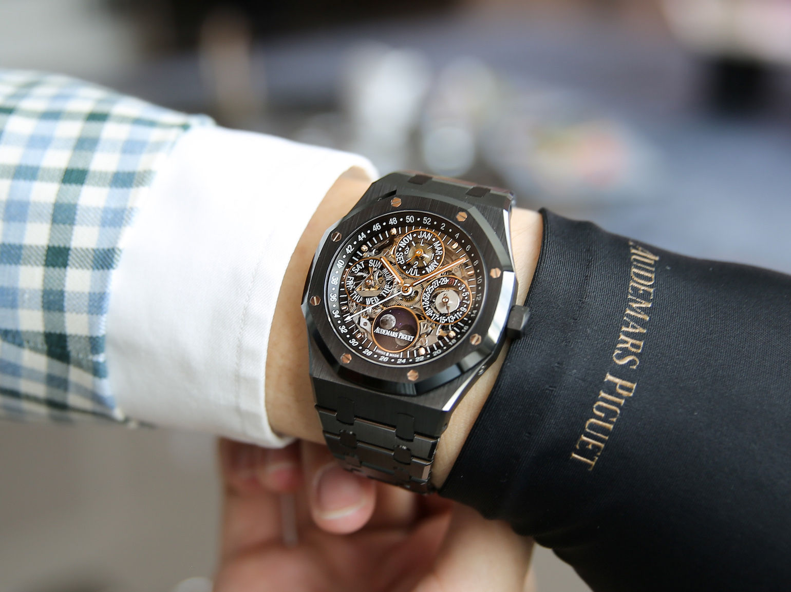 The bold (openworked) face of Audemars Piguet's ceramic Royal Oak QP