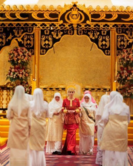 Prince Abdul Mateen dan Dayang Anisha Isa Kalebic selamat berkahwin