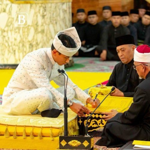 Prince Abdul Mateen dan Dayang Anisha Isa Kalebic selamat berkahwin