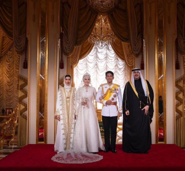 Prince Abdul Mateen dan Dayang Anisha Isa Kalebic selamat berkahwin