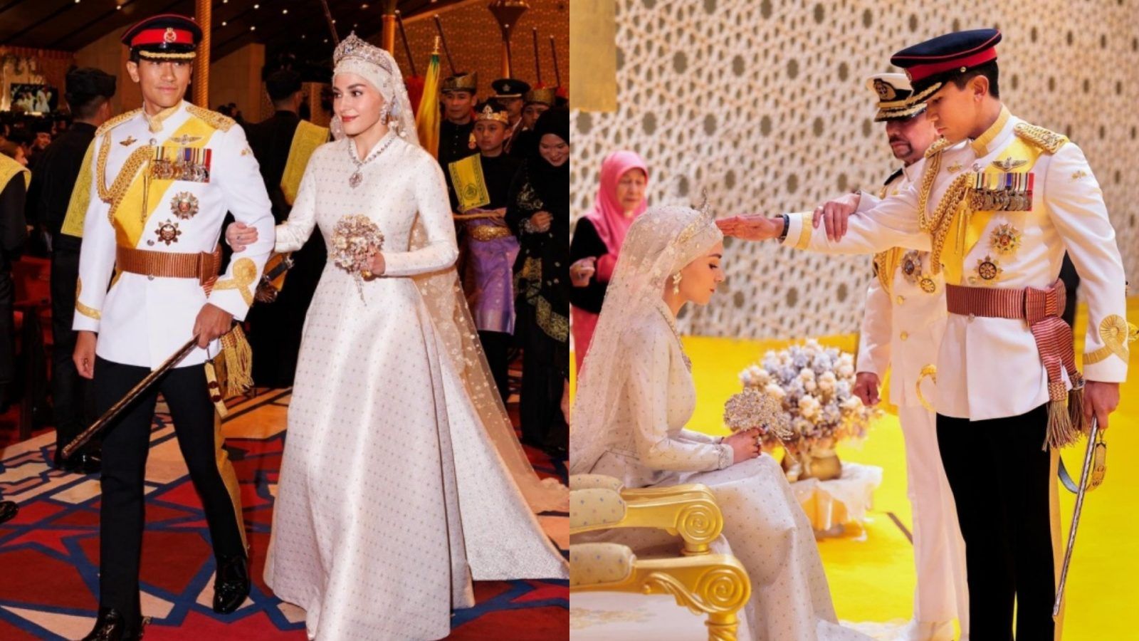 Prince Abdul Mateen dan Dayang Anisha Isa Kalebic selamat berkahwin