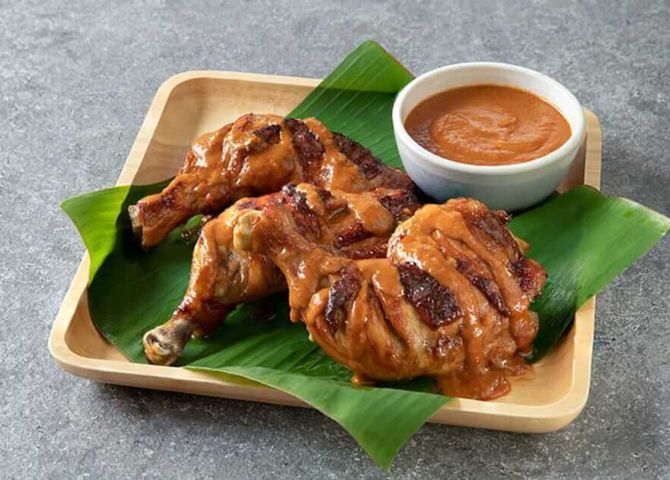 Ayam percik ala pasar malam, mudah tanpa perlu diperap lama!
