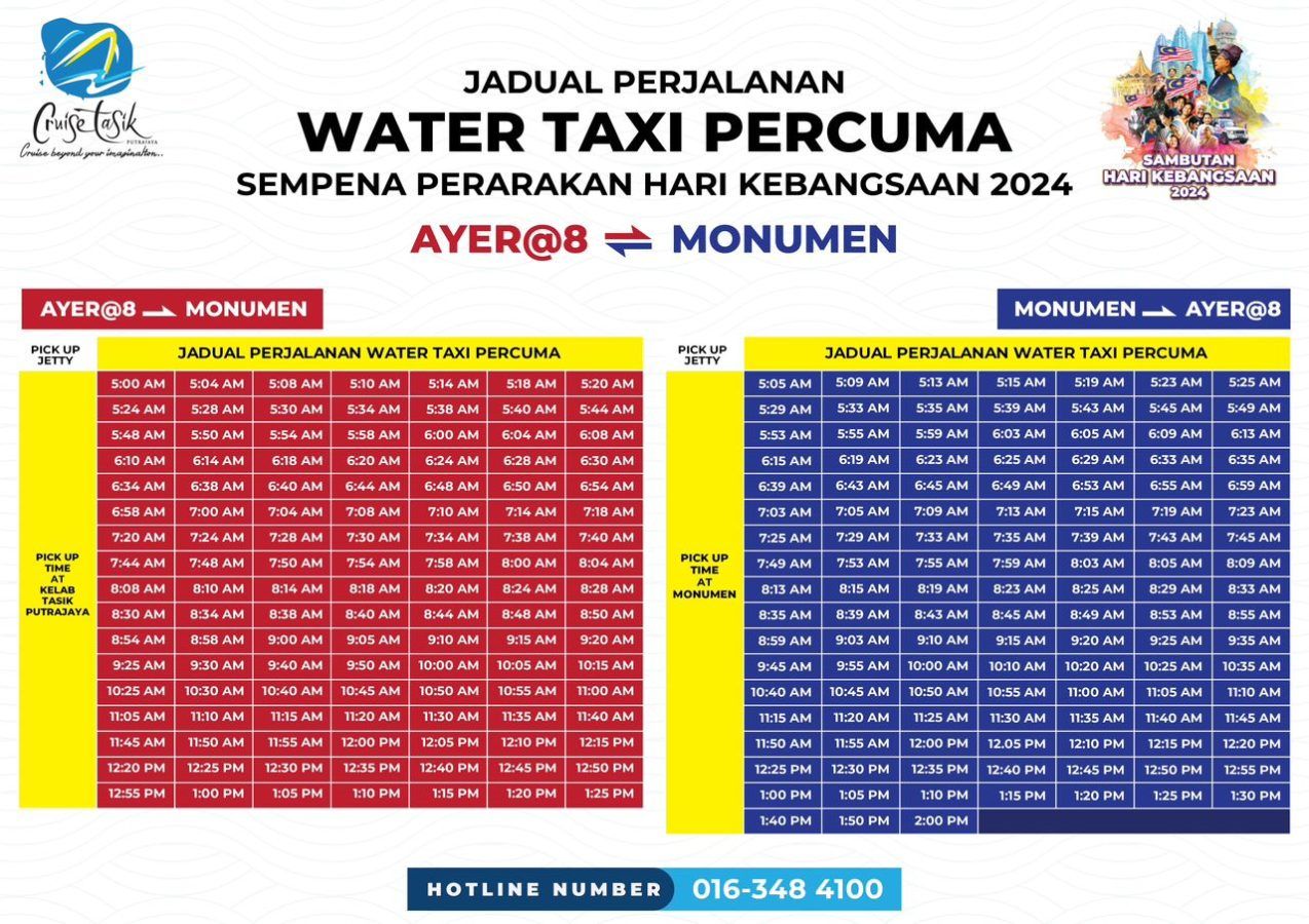 Sambutan Hari Kebangsaan 2024: Panduan tren, bas dan teksi air