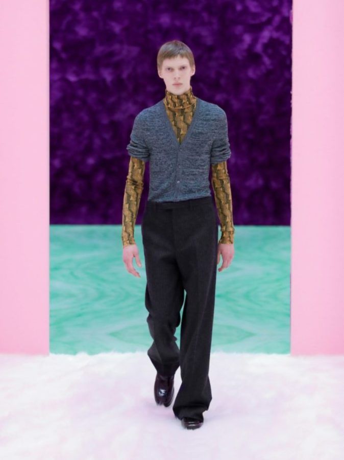Prada's Raf Simons makes a case for male bodysuits