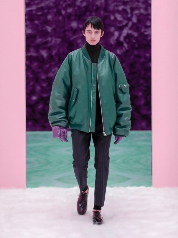 Prada's Raf Simons makes a case for male bodysuits