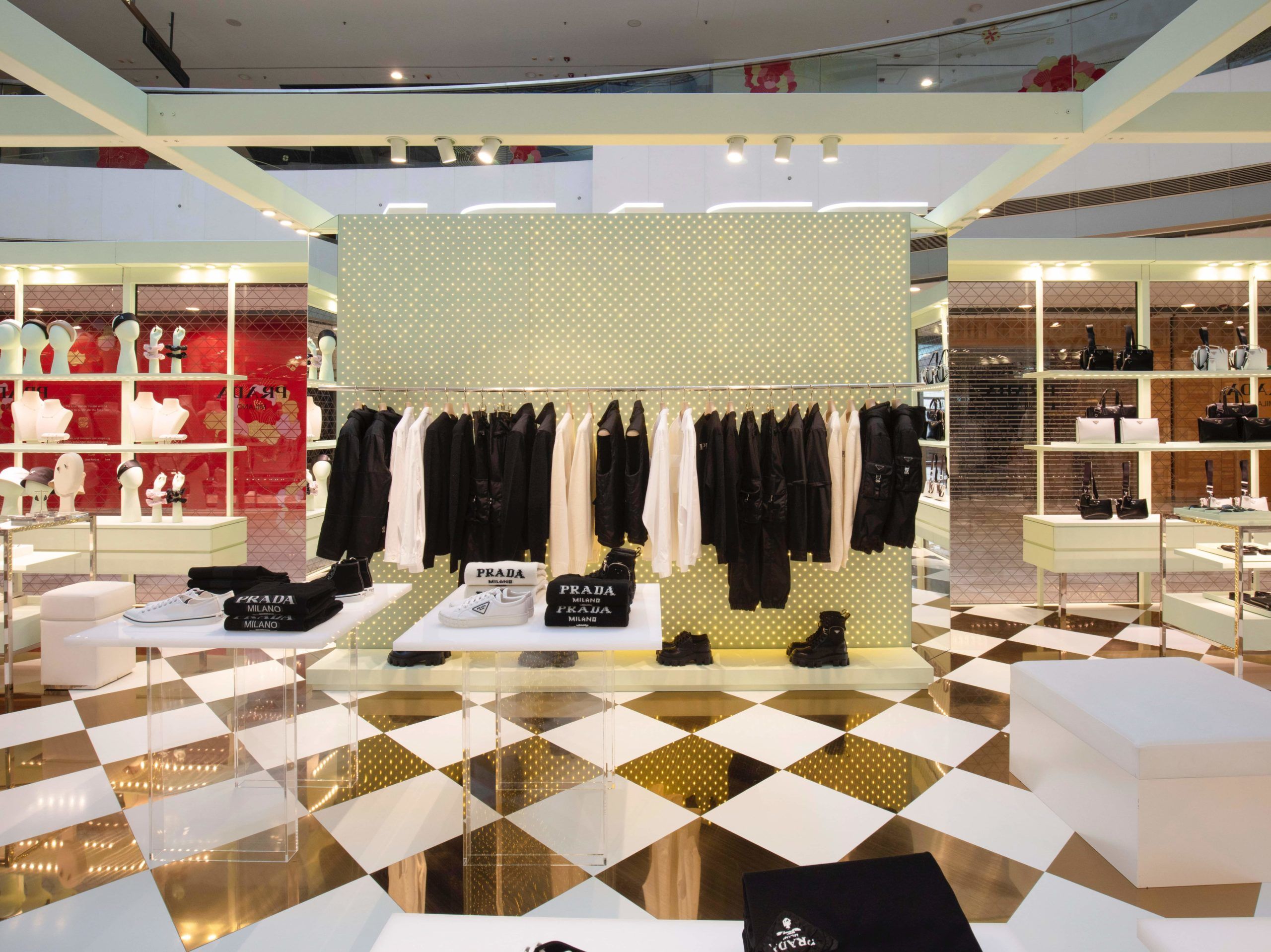 Prada's new collection preview at the ‘Prada Symbols’ ifc pop-up