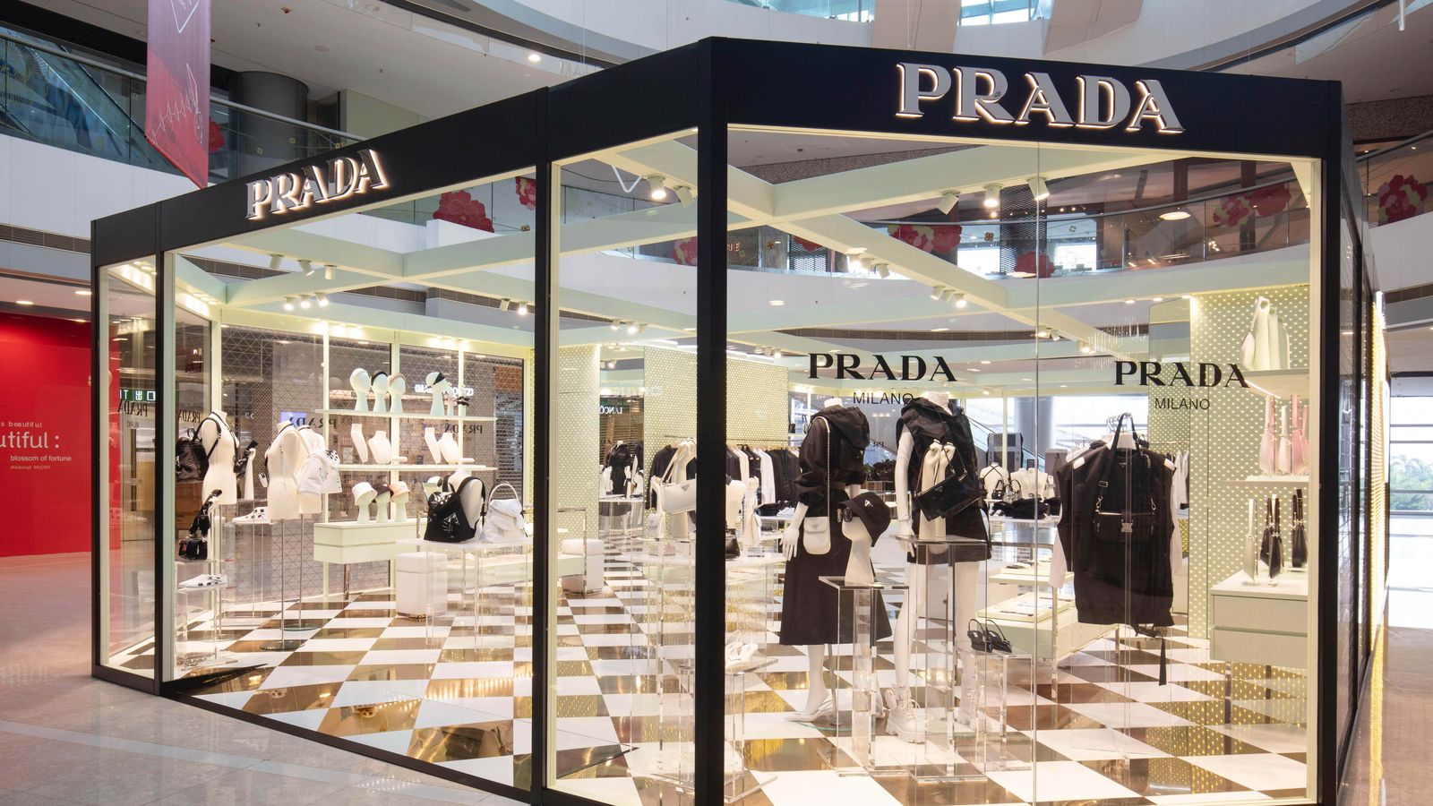 Prada's new collection preview at the ‘Prada Symbols’ ifc pop-up