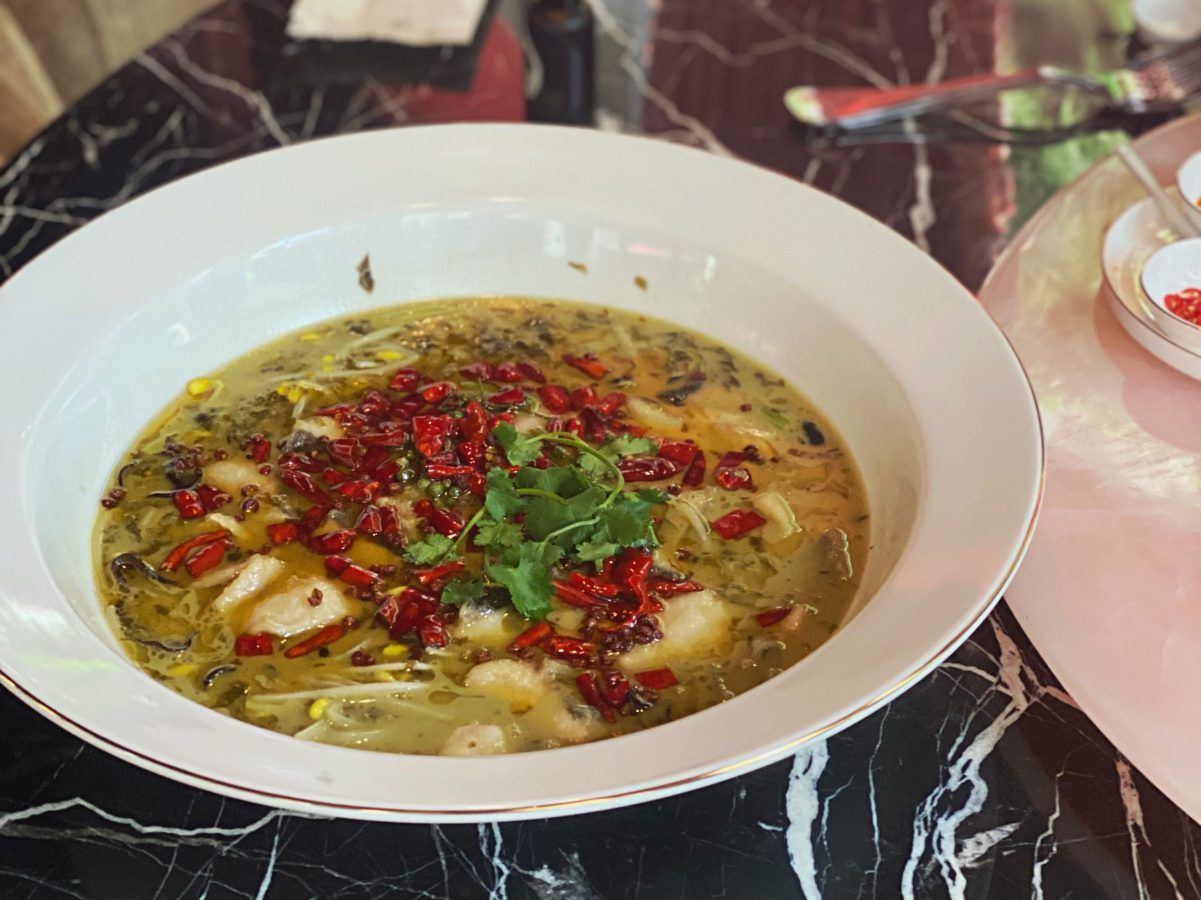 Chef Robert Wong's perfect Suan Cai Yu at Grand Majestic Sichuan