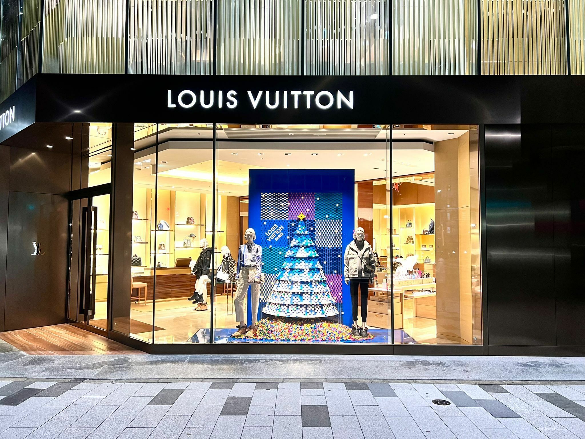 Louis Vuitton and LEGO team up for holiday window and store displays