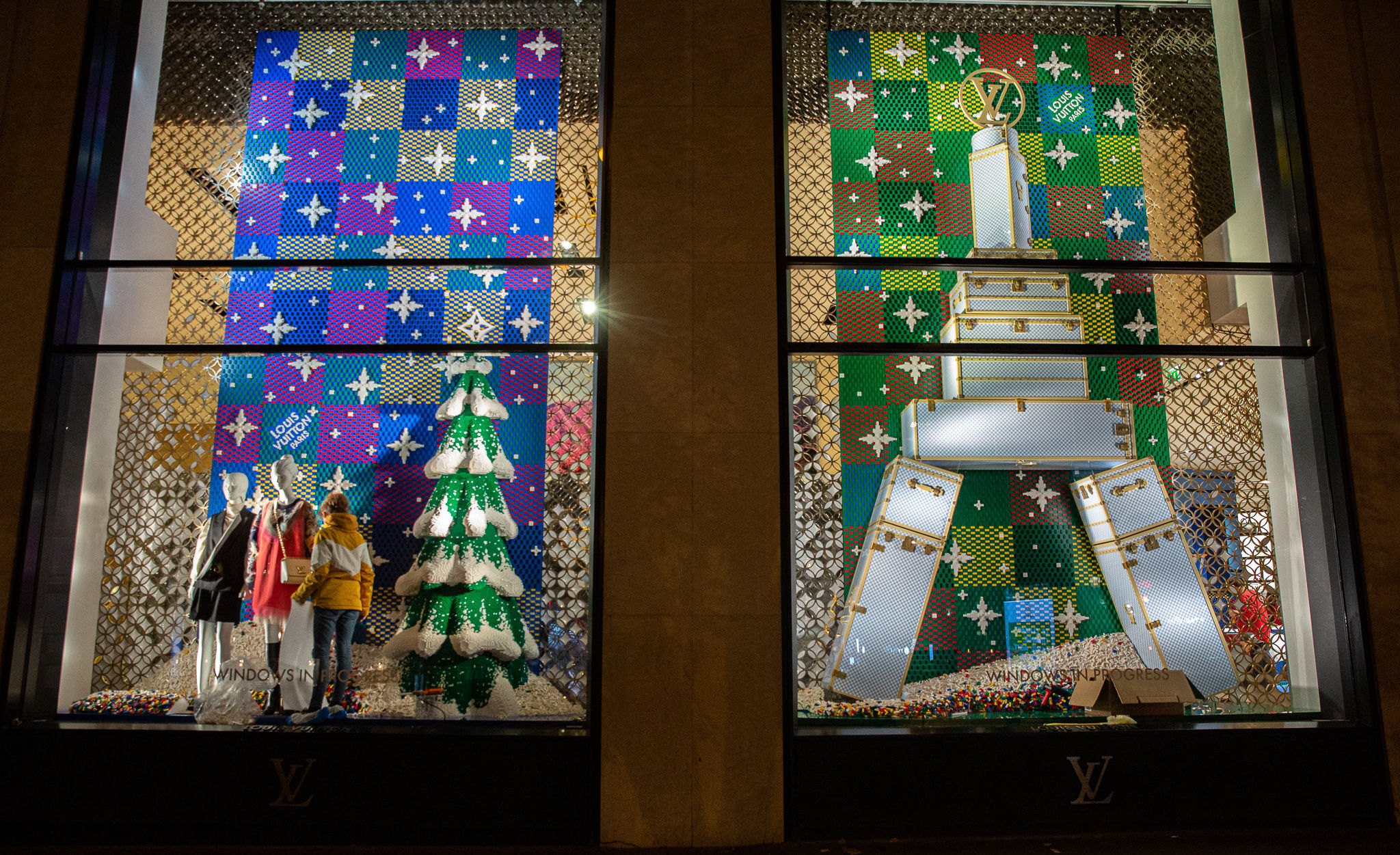 Louis Vuitton and LEGO team up for holiday window and store displays