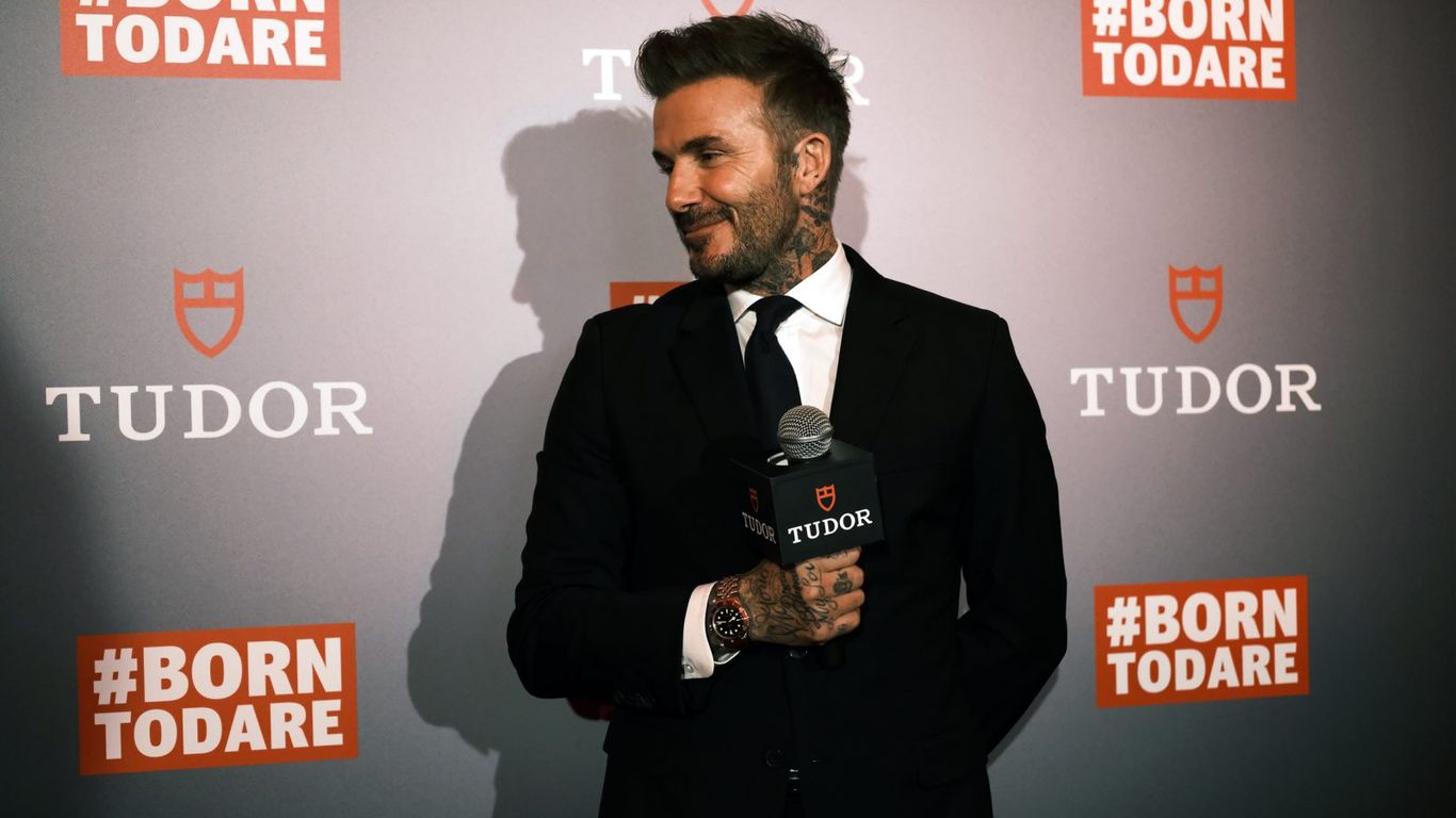 David Beckham Wears the New Tudor Black Bay at The Londoner Macau