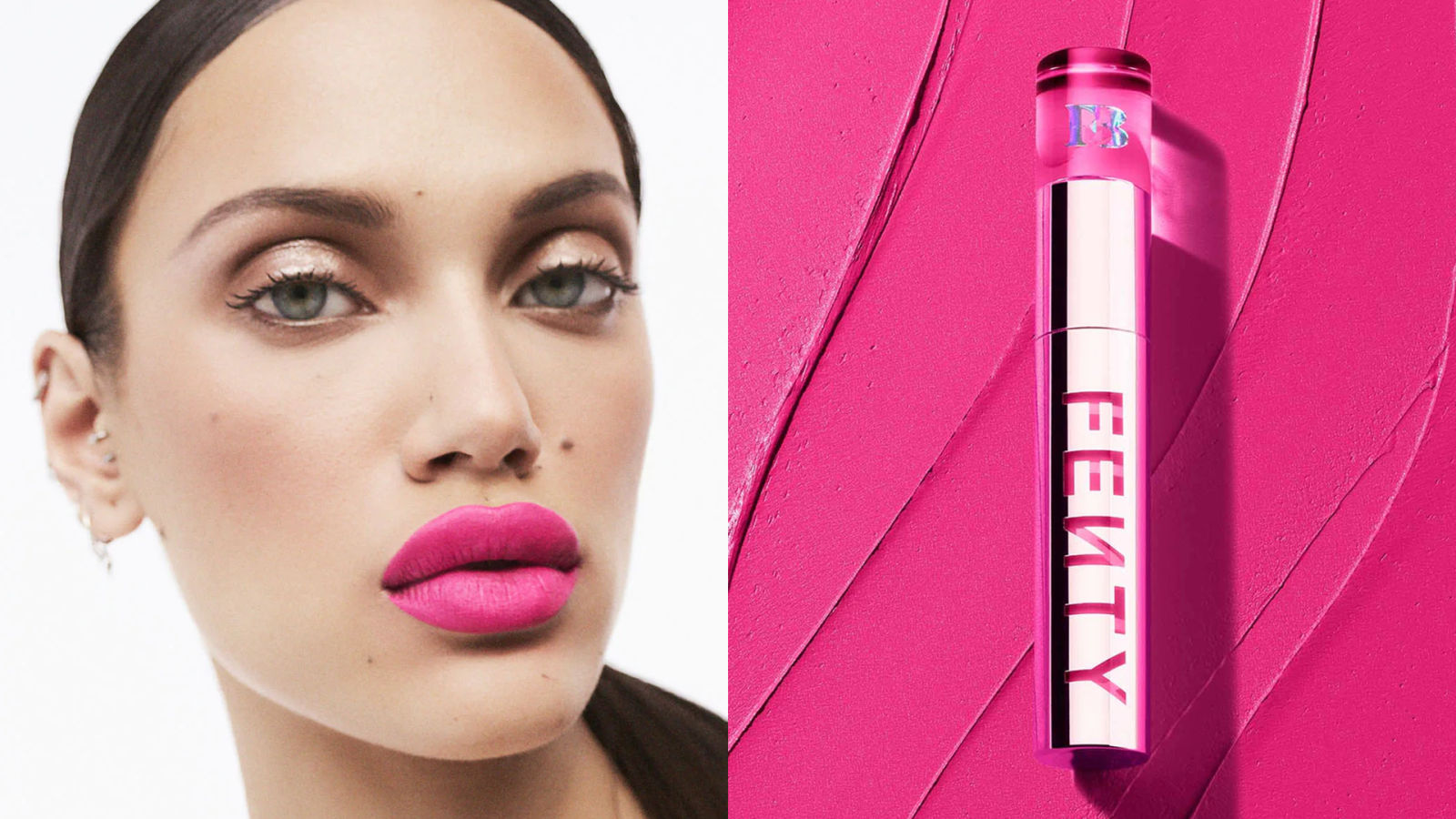 Fenty Beauty's new liquid lipstick "Pink Limo'scene" is giving Barbie ...