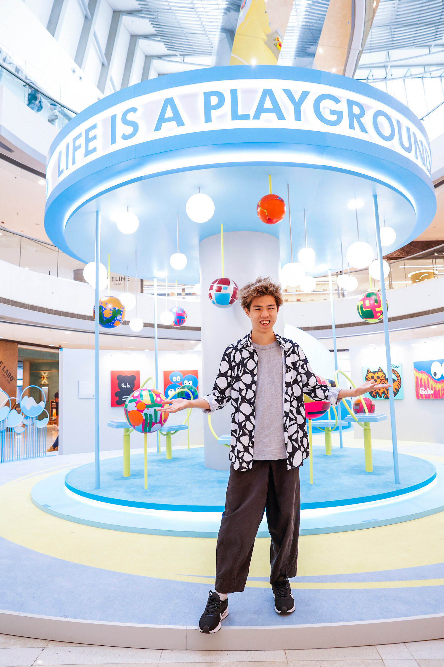 Japanese artist Gaku on his installation “Life is a Playground” at IFC Mall