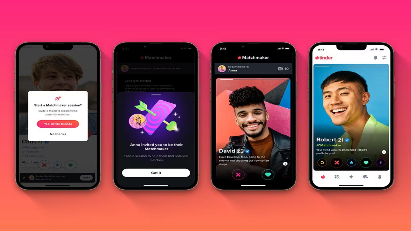 With Tinder Matchmaker, your friends can now approve your matches!