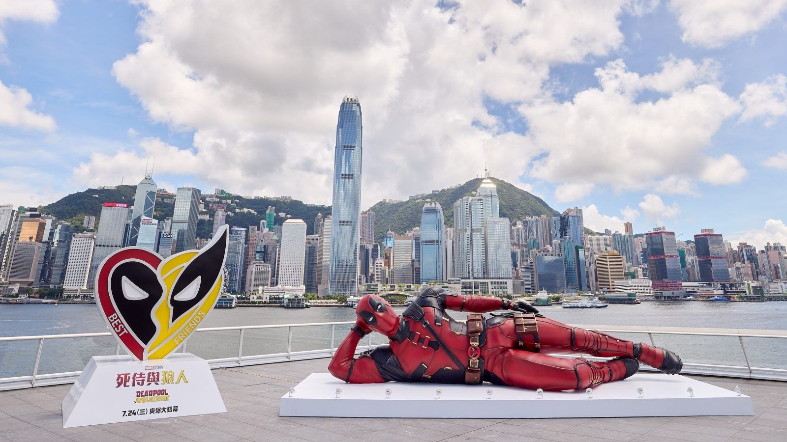 Deadpool and Wolverine statue makes an appearance at the Habour City