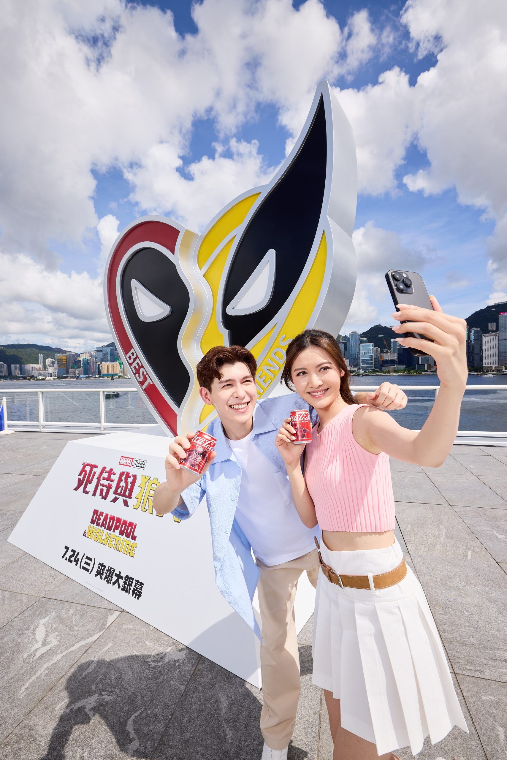 Deadpool and Wolverine statue makes an appearance at the Habour City