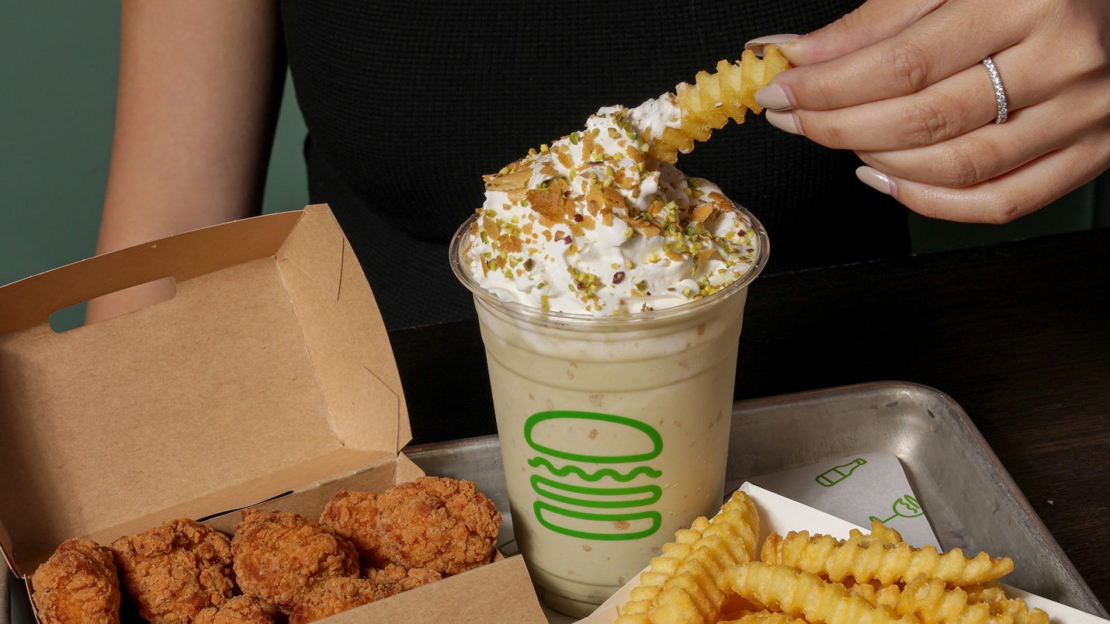 The Shake Shack Pistachio Shake makes a return for the summer