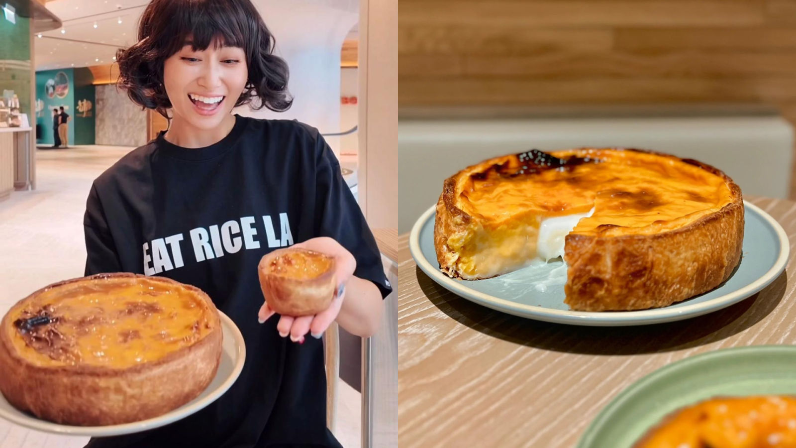 Dig into the giant vegan Supersized Egg Tart from MAYA Bakery