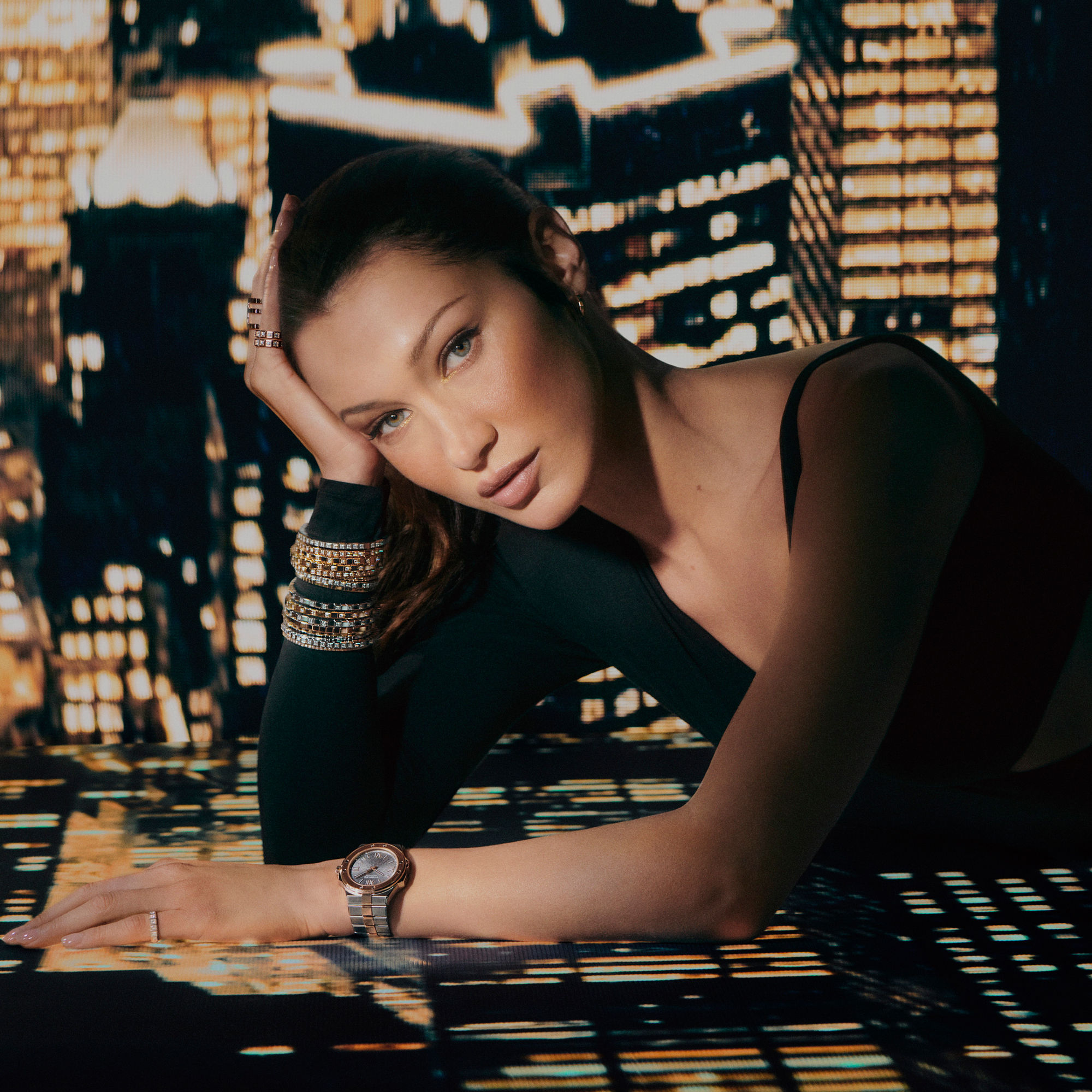 Bella Hadid Is 'Sculpted by Light' in Chopard's New Ice Cube Campaign