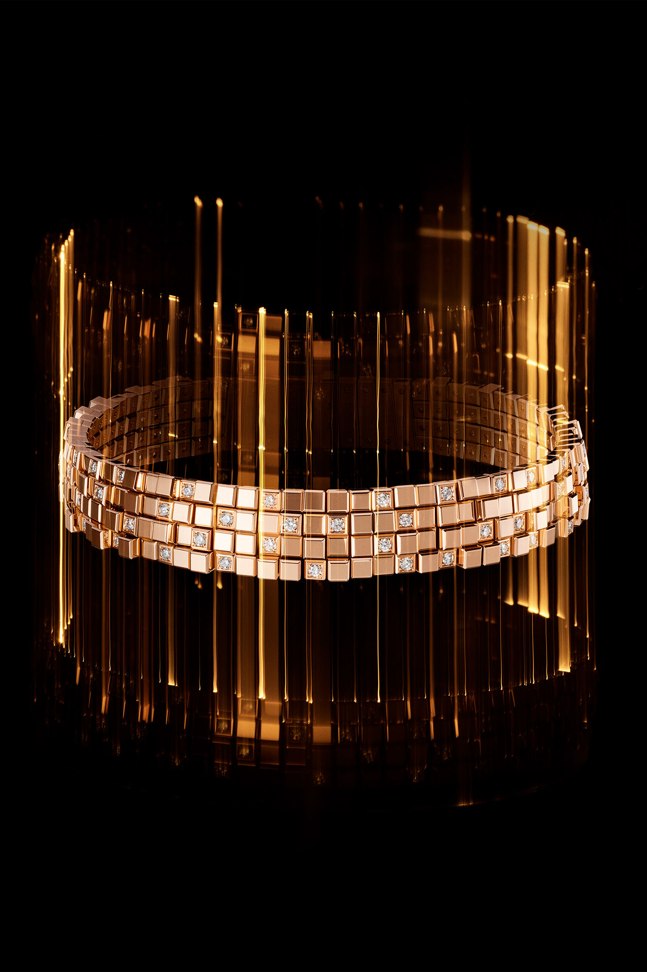 Bella Hadid Is 'Sculpted by Light' in Chopard's New Ice Cube Campaign