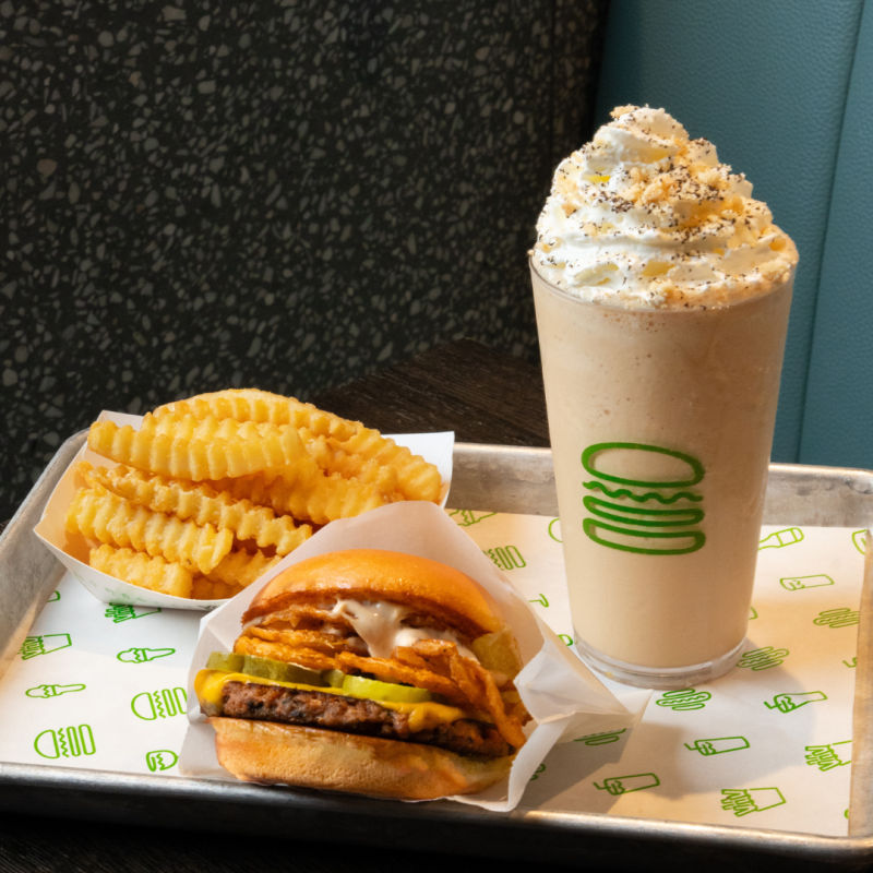 The all-new Veggie Shack and Earl Grey Shake debuts at Shake Shack
