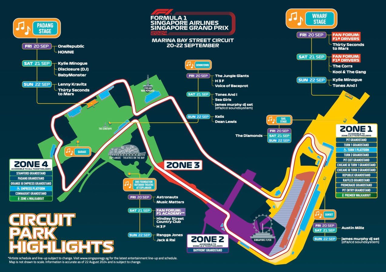 Formula 1 Singapore 2024 guide: How to get there, F1 schedule, concerts ...