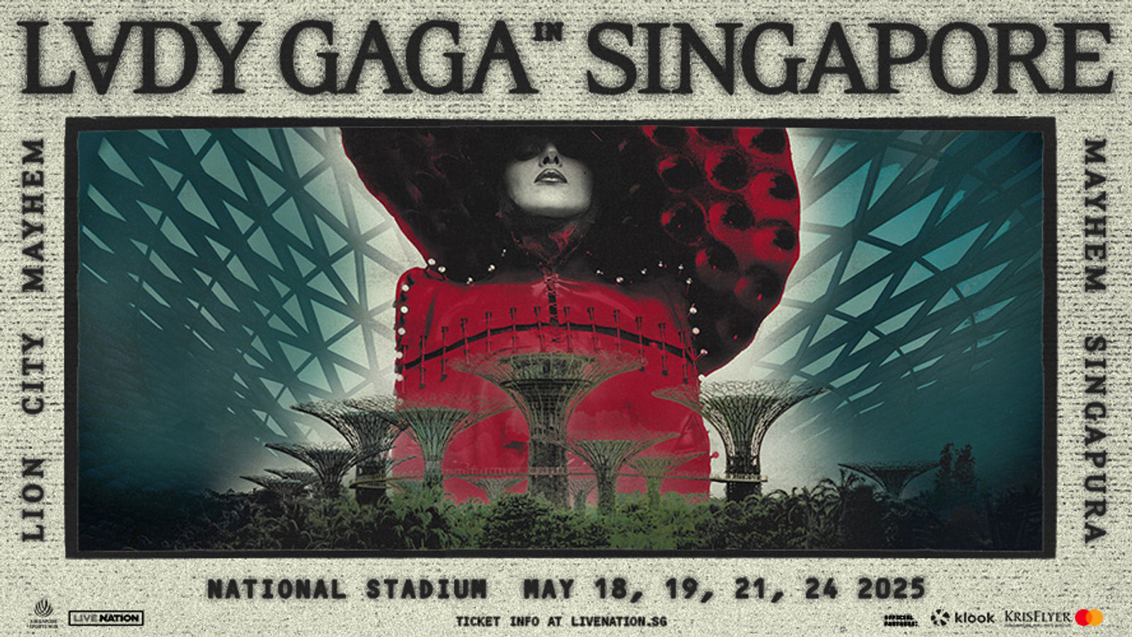 Lady Gaga Announces Four-Day Concert in Singapore