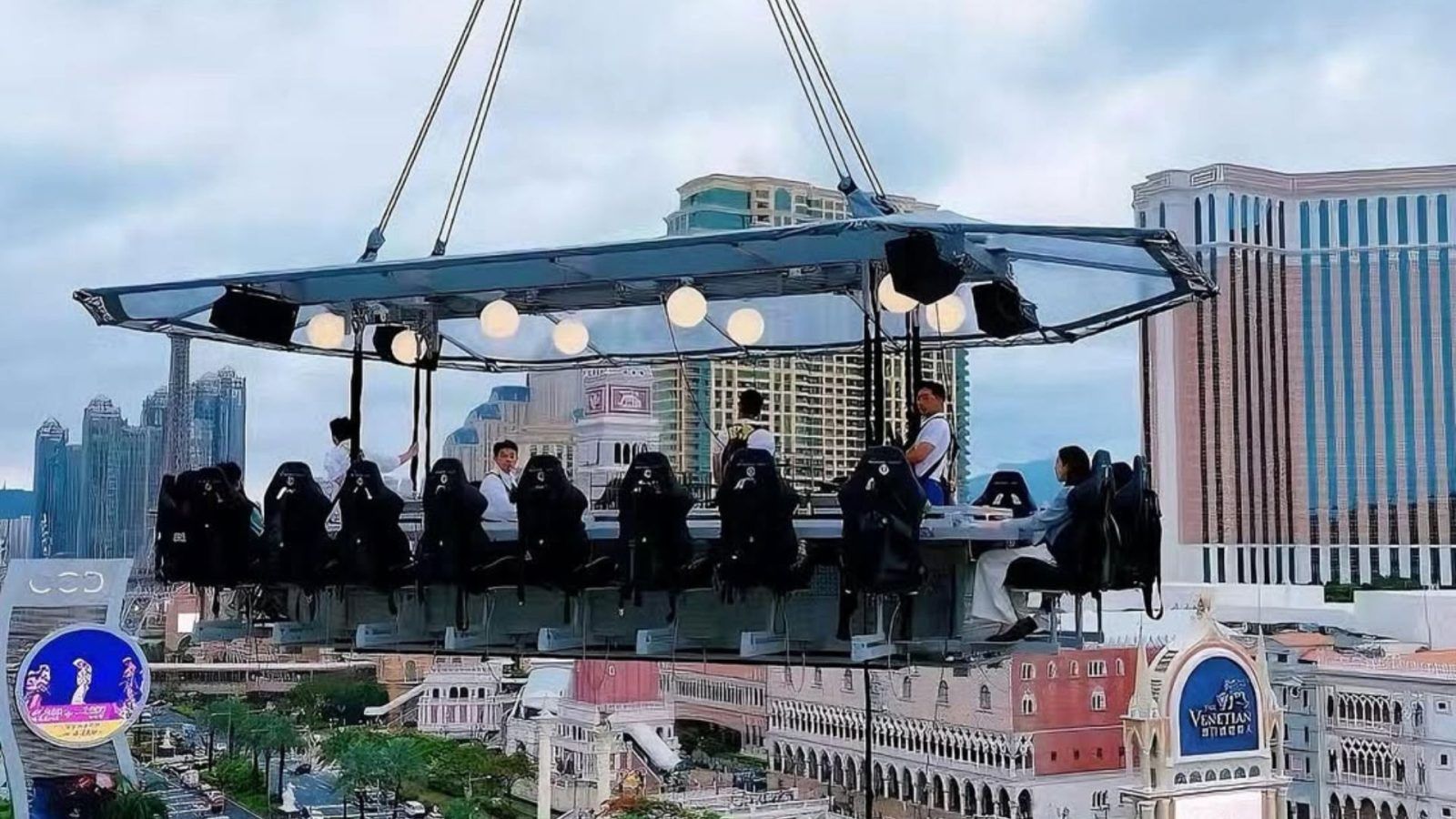 The famous Dinner in the Sky experience is now available in Macau