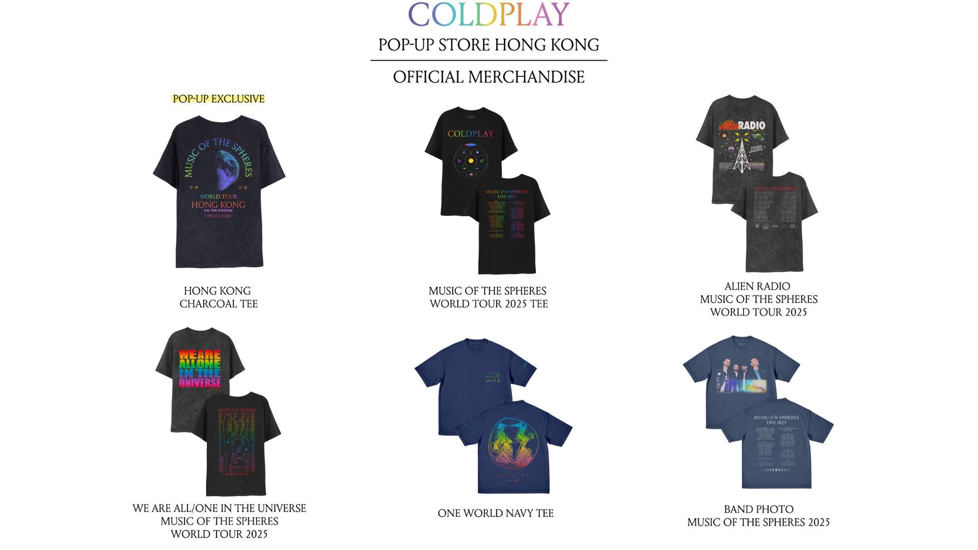 A Coldplay pop-up is set to debut in Hong Kong ahead of band's concerts