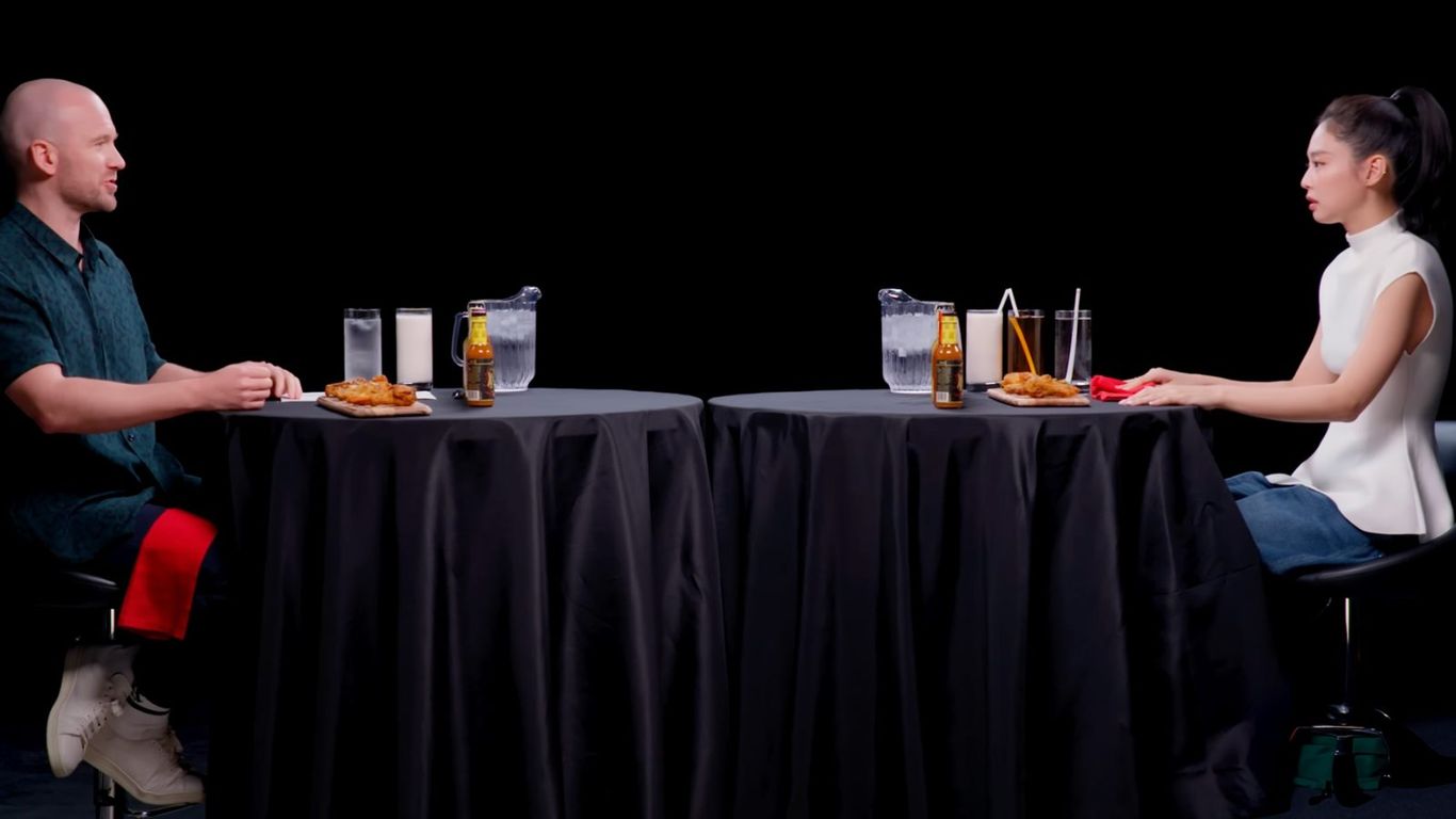 Watch JENNIE Cry in Pain Eating Spicy Wings on 'Hot Ones'