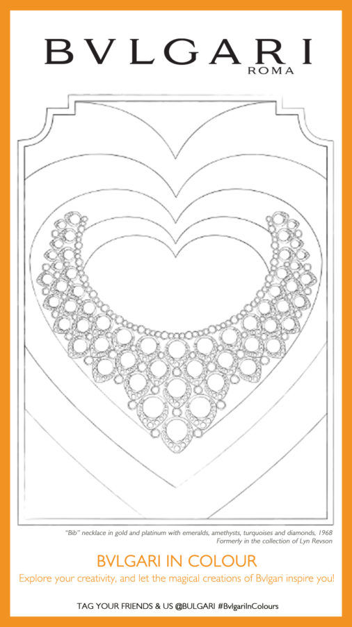 Bulgari, Gucci, and more, release free fashion colouring pages