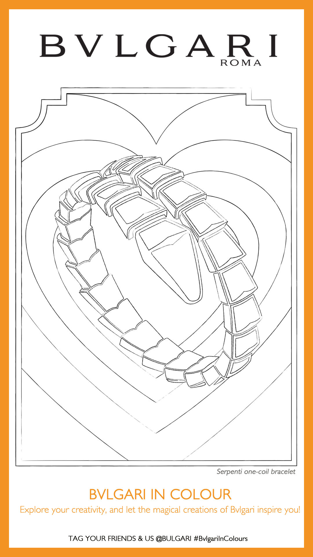 Bulgari, Gucci, and more, release free fashion colouring pages