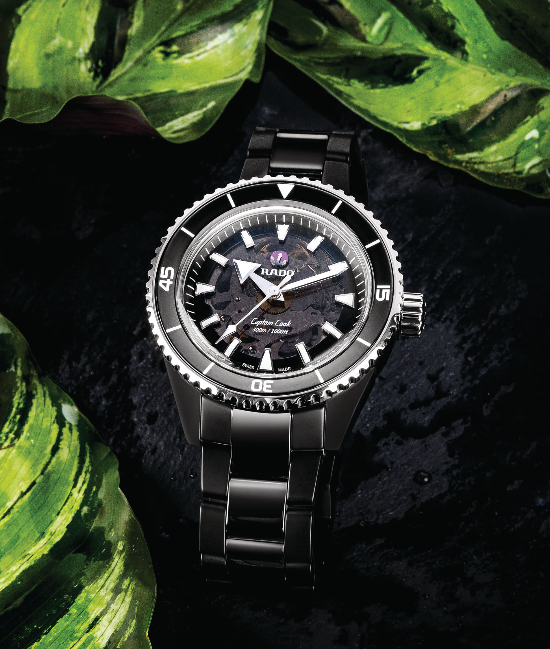 Review RADO's iconic Captain Cook collection in High-Tech Ceramic