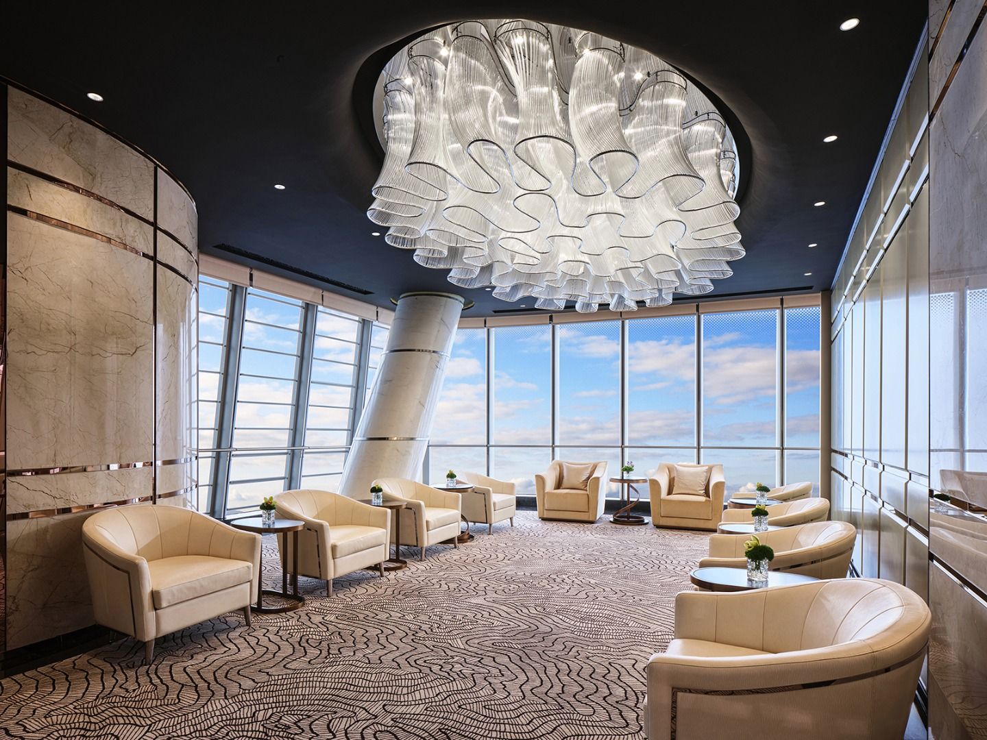 The world’s highest luxury hotel has opened at the J Hotel Shanghai Tower
