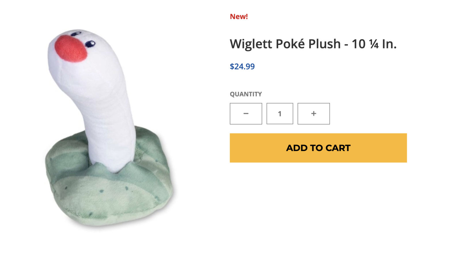 There’s a new Pokémon Wiglett plushie and it looks, uh, interesting