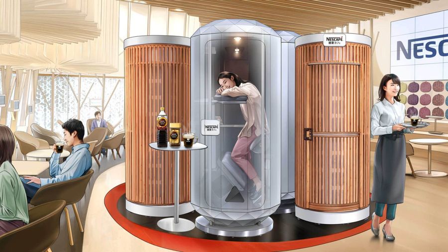 These sleeping pods in Japan let you nap standing up while at work