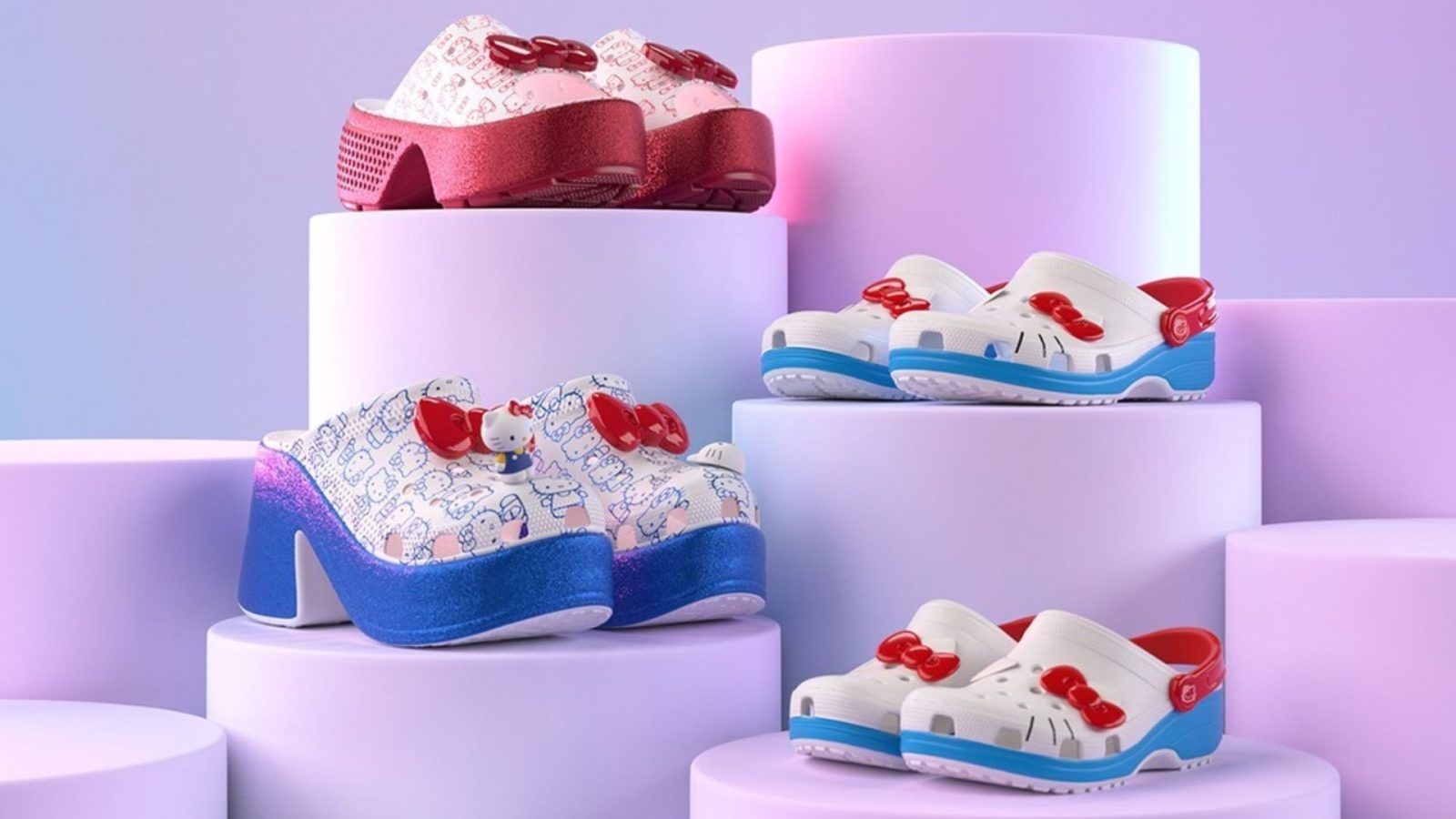 Explore the footwear collection from Hello Kitty-Crocs collab