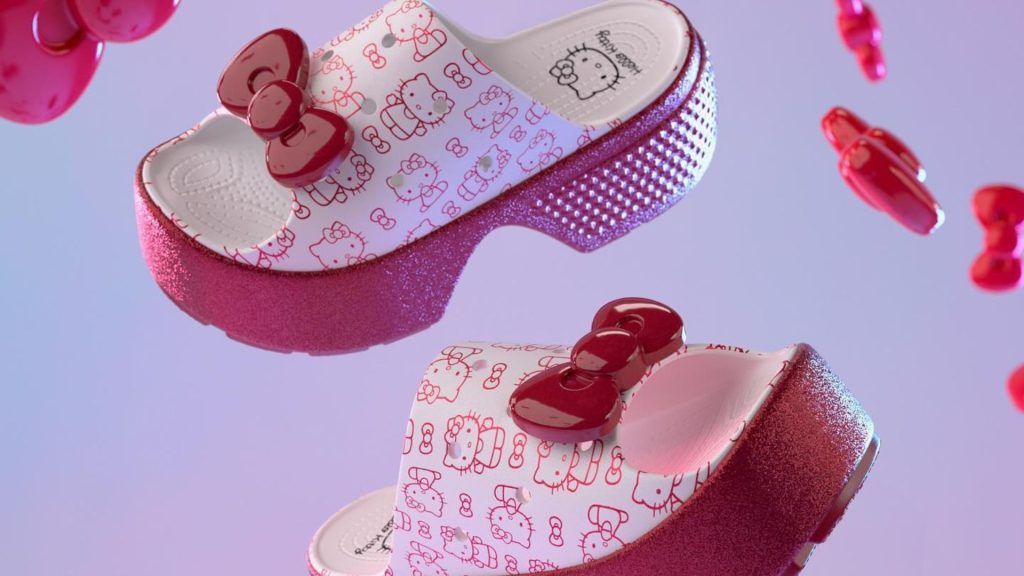 Explore the footwear collection from Hello Kitty-Crocs collab