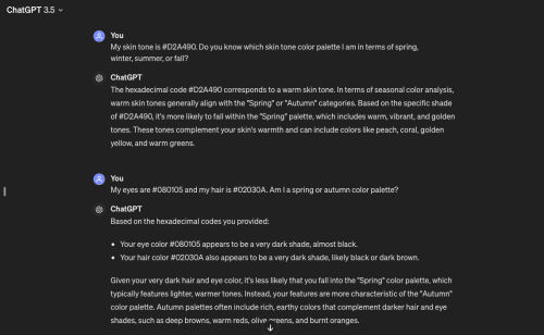 How to get your personal colour analysis using ChatGPT