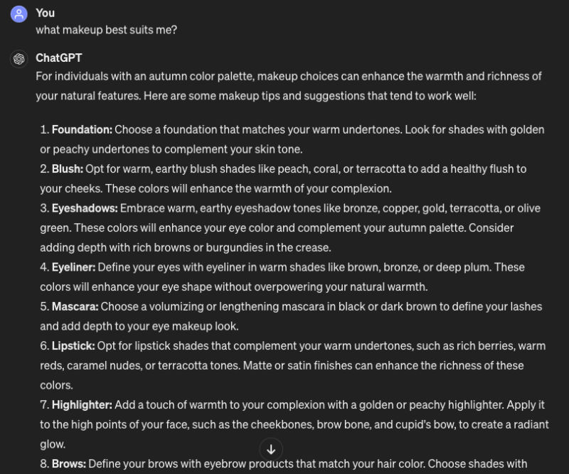 How to get your personal colour analysis using ChatGPT