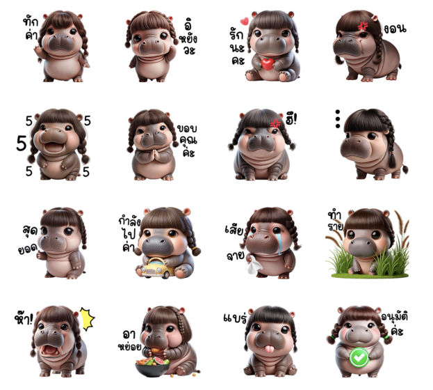 Moo Deng Line stickers to light up your group chat | Lifestyle Asia ...