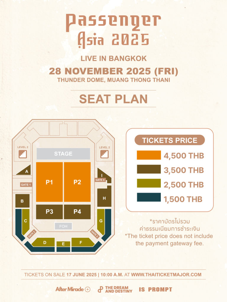 Passenger is coming to Bangkok this November | Lifestyle Asia TH