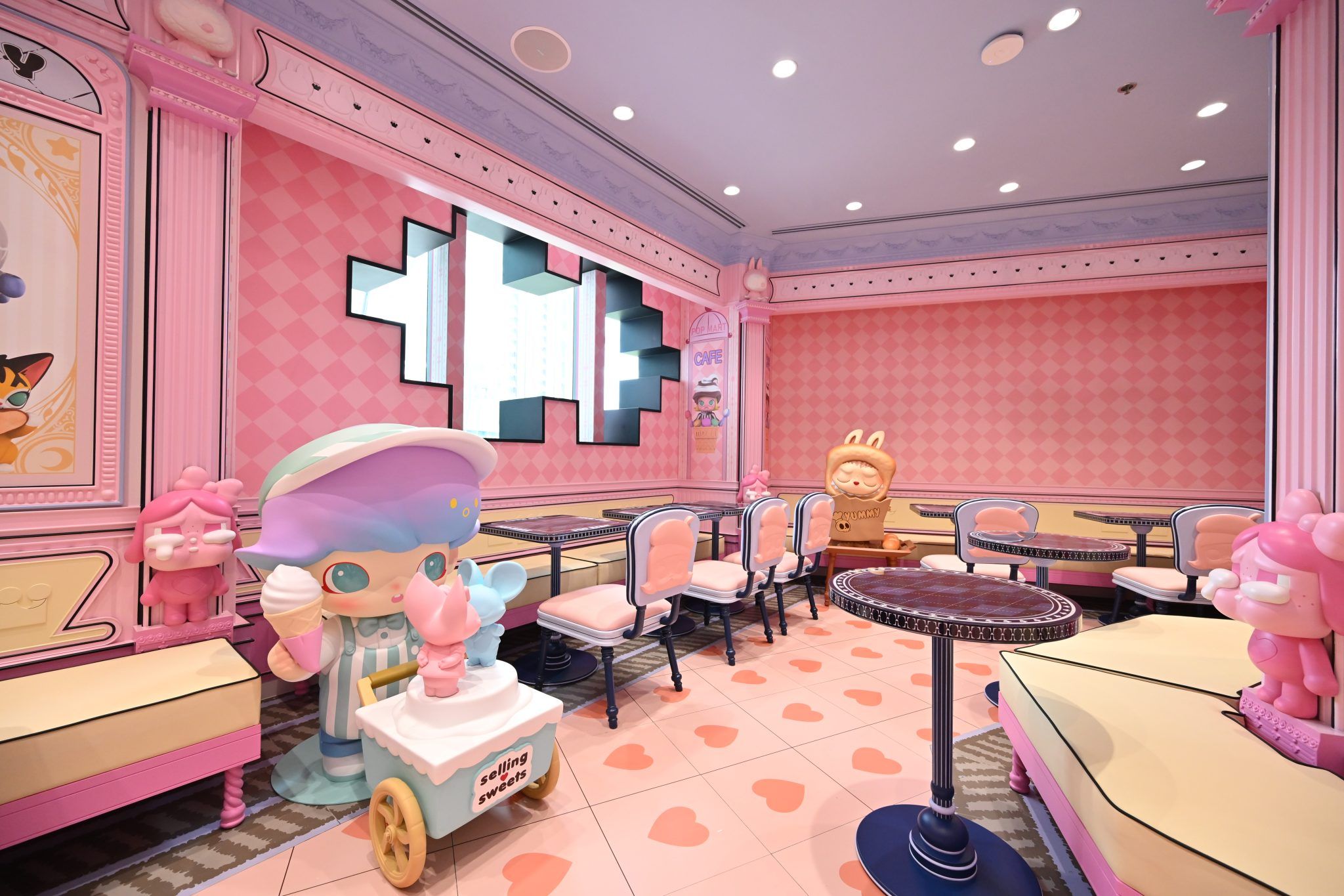 Inside the POP MART Cafe in Bangkok, the first in Southeast Asia