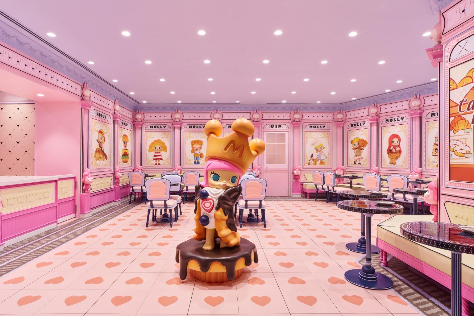 Inside the POP MART Cafe in Bangkok, the first in Southeast Asia
