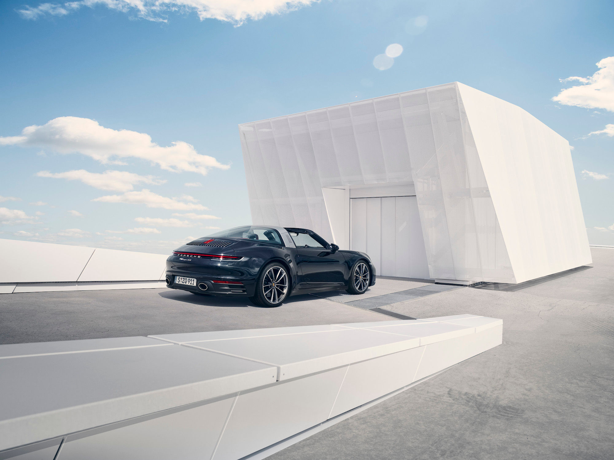 The eighth-generation Porsche 911 Targa hits the road
